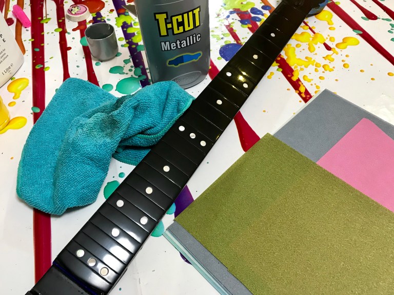 Brian May Red Special Replica Build Part 50: Fretboard Finishing – dsgb